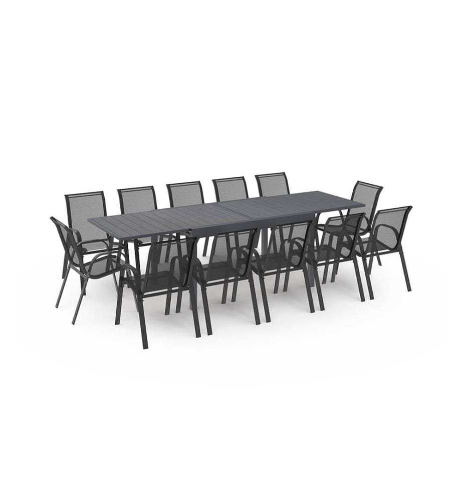 12-seater Polywood Extensible Garden Furniture S… | DeinDeal