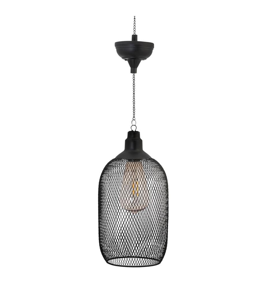Solar Wired Metal Hanging Lamp - Warm White | DeinDeal