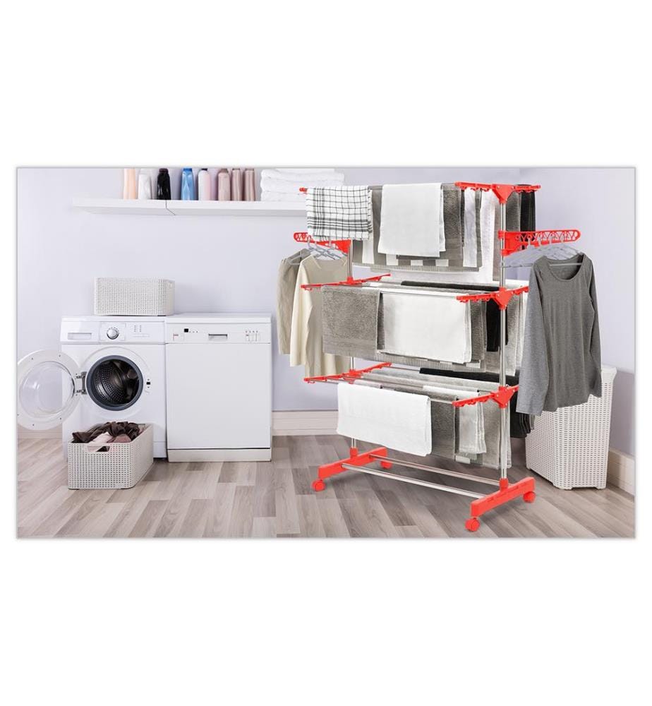 Infinity 3 tier 21m drying rack - Coral | DeinDeal