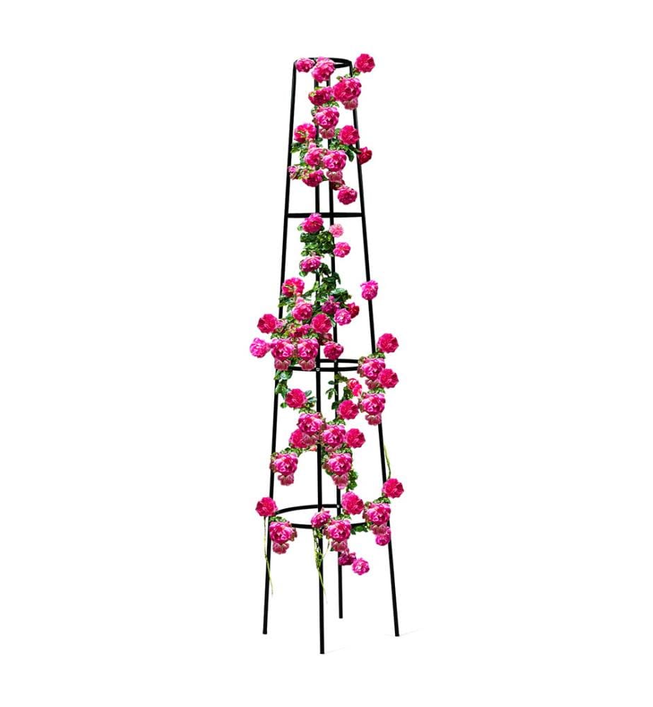 Metal Rose Tree Stake 200 cm - Green | DeinDeal