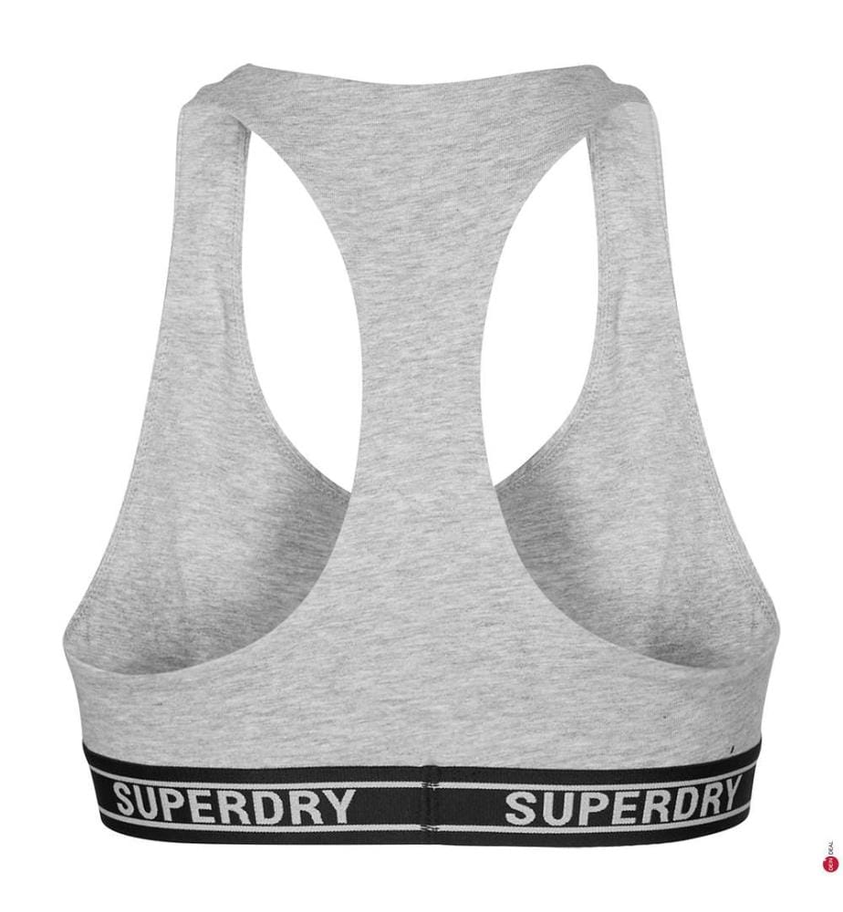 Superdry Multi Logo Bra - Grey and Black | DeinDeal
