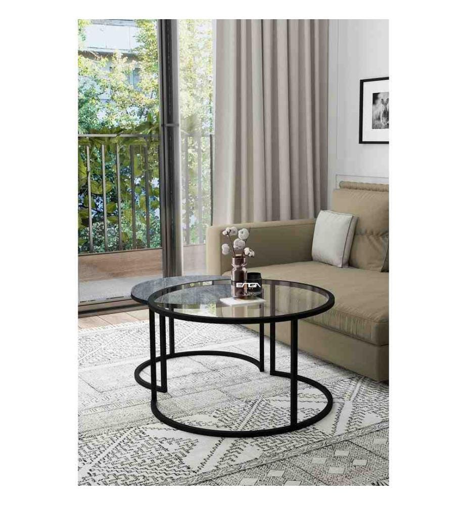 KALUNE DESIGN Couchtisch, Transparent, Marmor, A… | DeinDeal