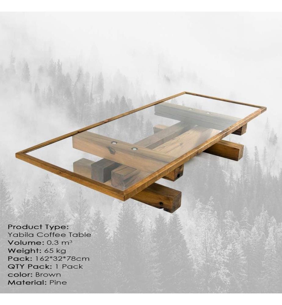 KALUNE DESIGN Coffee Table, Brown, Pine | DeinDeal