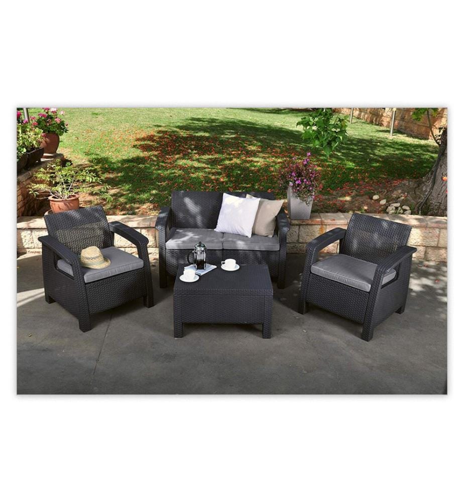 Keter Garden furniture set Corfu Lounge - Grey | DeinDeal