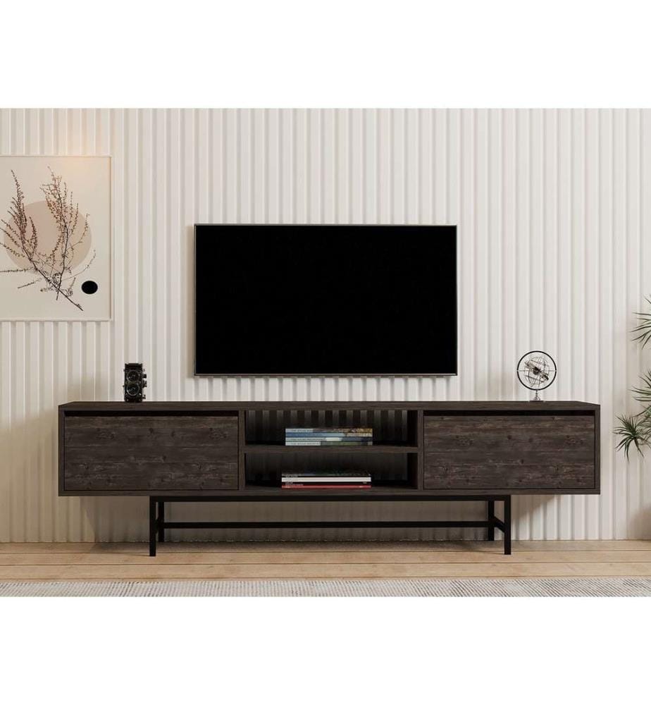 KALUNE DESIGN TV-Schrank, Anthrazit, Melaminbesc… | DeinDeal