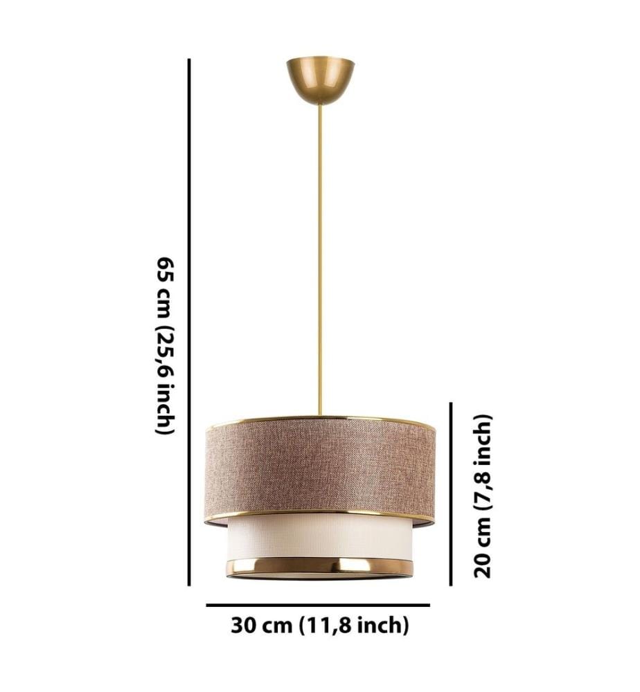 Opviq Chandelier, Beige Gold, Metal Body, Cotton… | DeinDeal