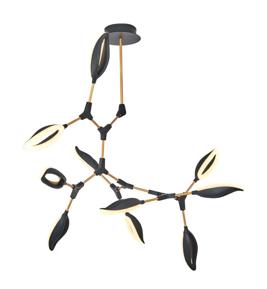 Opviq Chandelier, Black, Metal Body, Acrylic Cap | DeinDeal