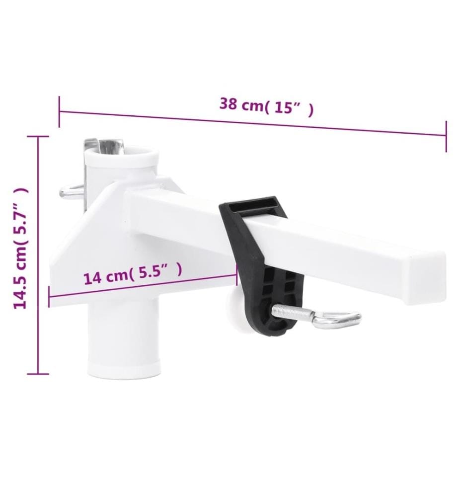 Vidaxl Sonnenschirmhalter für Balkon Weiss 38 mm… | DeinDeal