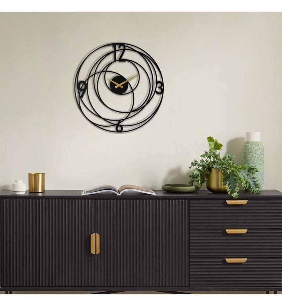 Wallity Decorative Metal Wall Clock Big Bang Met… | DeinDeal