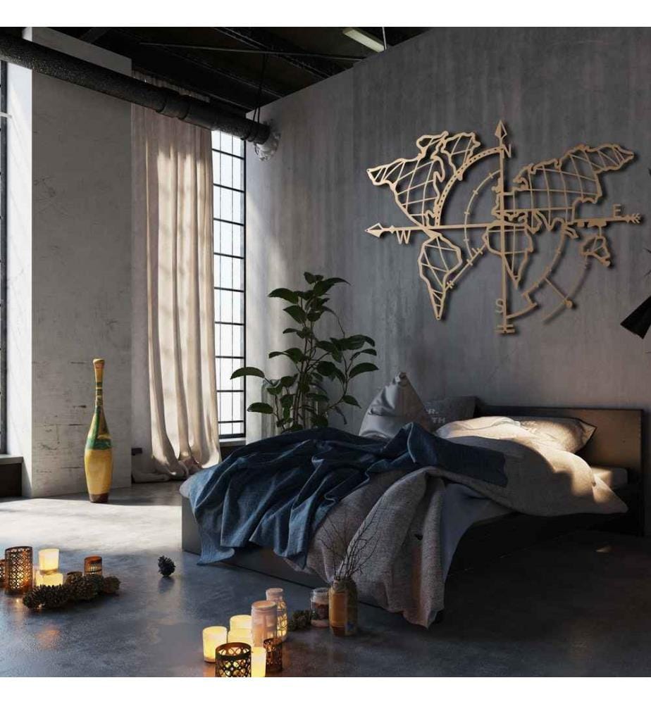 Wallity Decorative Metal Wall Accessory, Gold, 1… | DeinDeal