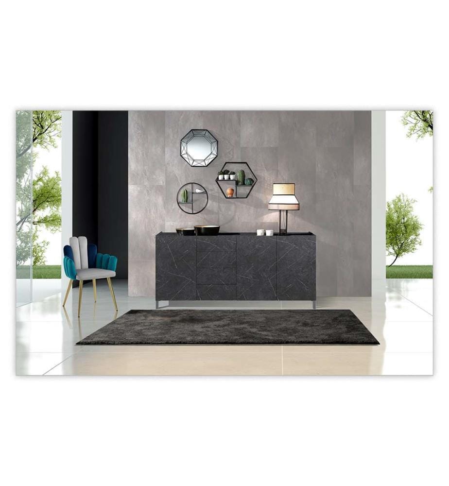Tomasucci Big Sideboard Eddy Marble - Black | DeinDeal