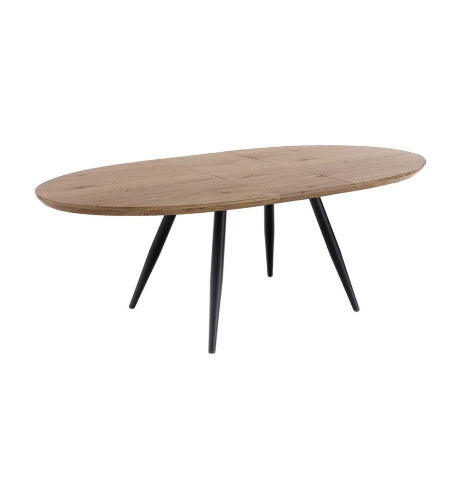 Tomasucci Oval Extensible Table - Black and Brown | DeinDeal