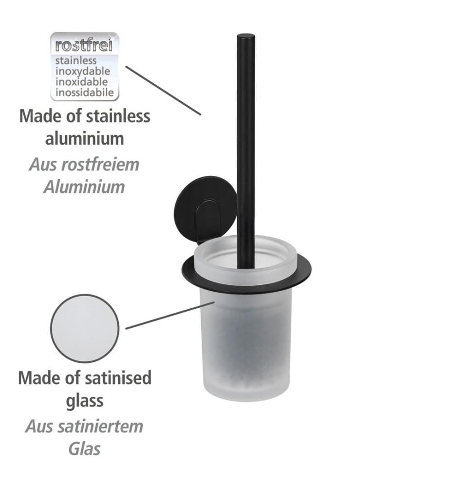 Wenko Turbo-Loc® WC set Bivio - Black | DeinDeal