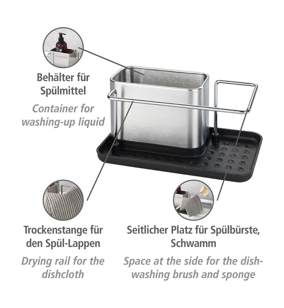 Wenko Orio stainless steel sink organizer | DeinDeal