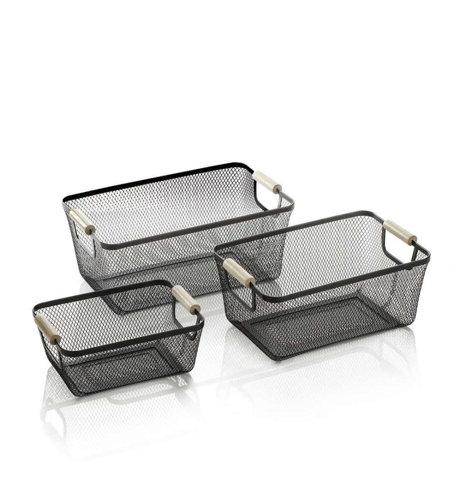 TFT Set of 3 Belye Baskets 35 x 21.5 x 15.5 cm -… | DeinDeal