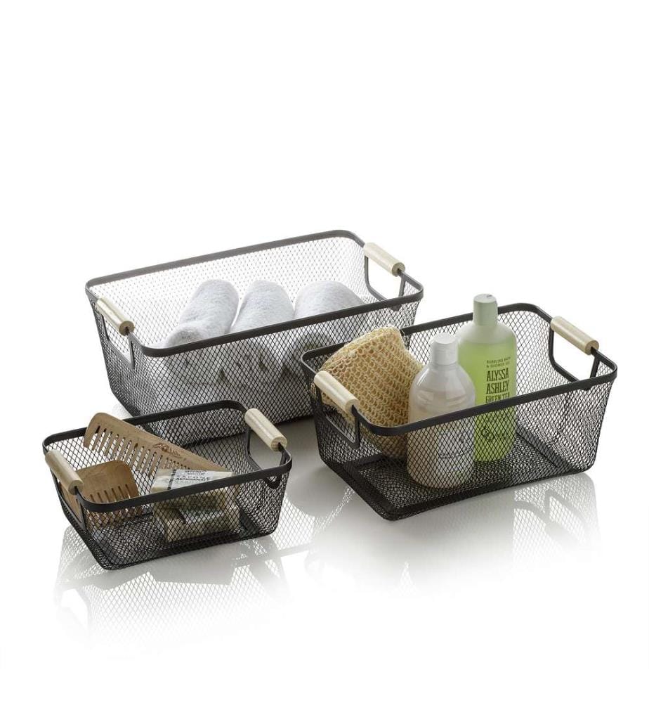 TFT Set of 3 Belye Baskets 35 x 21.5 x 15.5 cm -… | DeinDeal