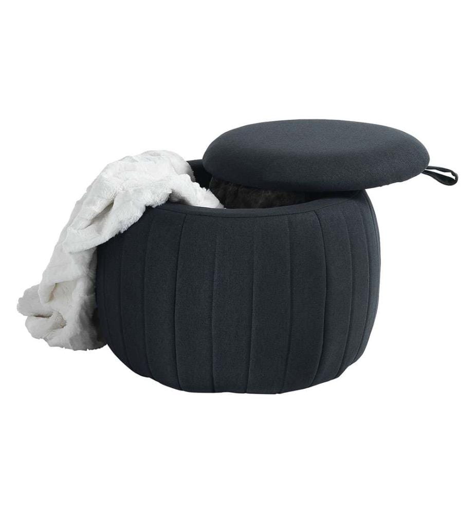 TFT Pouf with Storage Chris Blue 56 x 56 x 45 cm… | DeinDeal