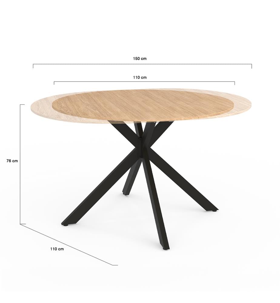 Idomya Soline Extendable Dining Table 110-150 cm… | DeinDeal