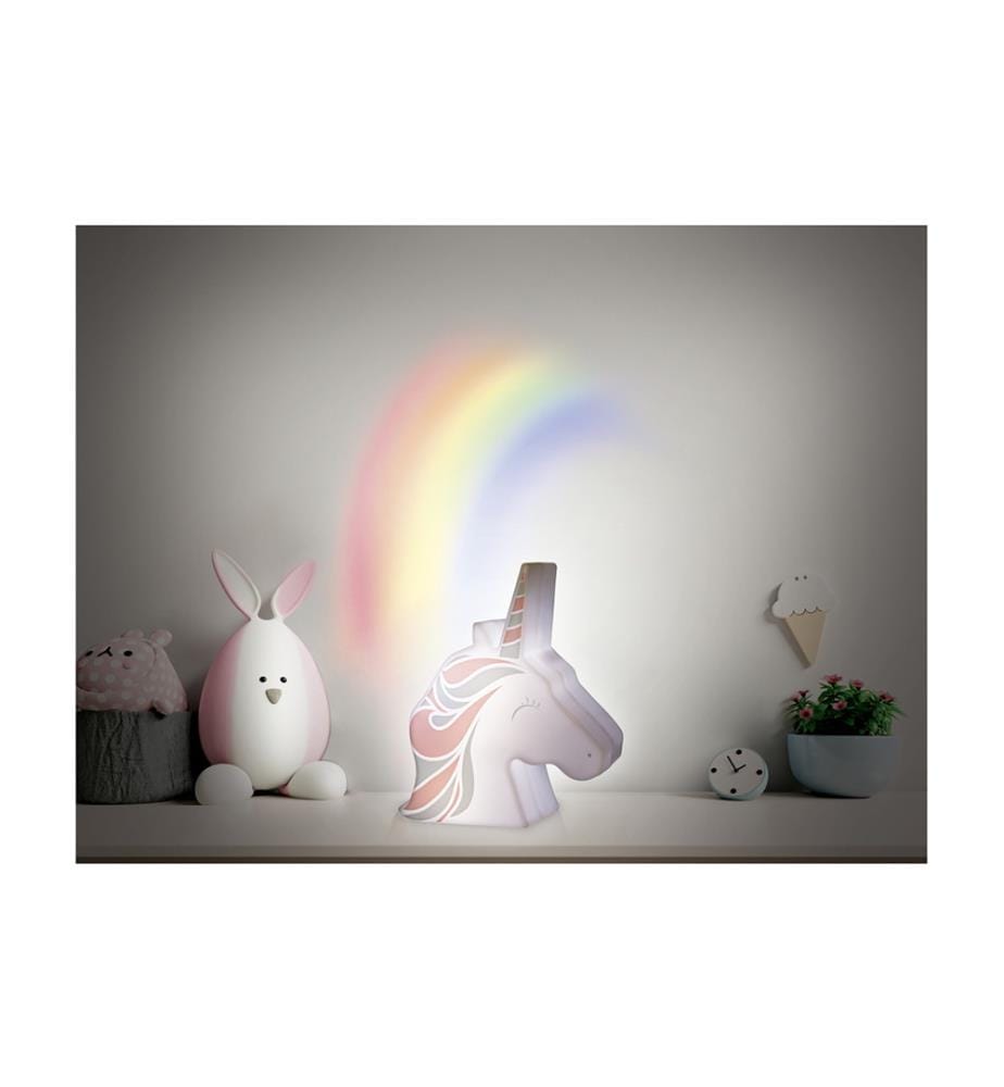 Unicorn Nightlight Wall Projection - White & Pink | DeinDeal