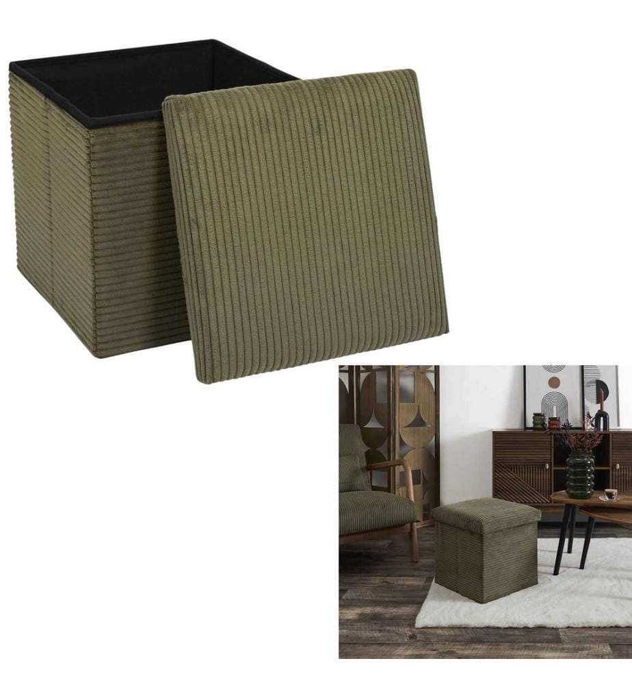 Cotele Scott Folding Ottoman Green - Green | DeinDeal