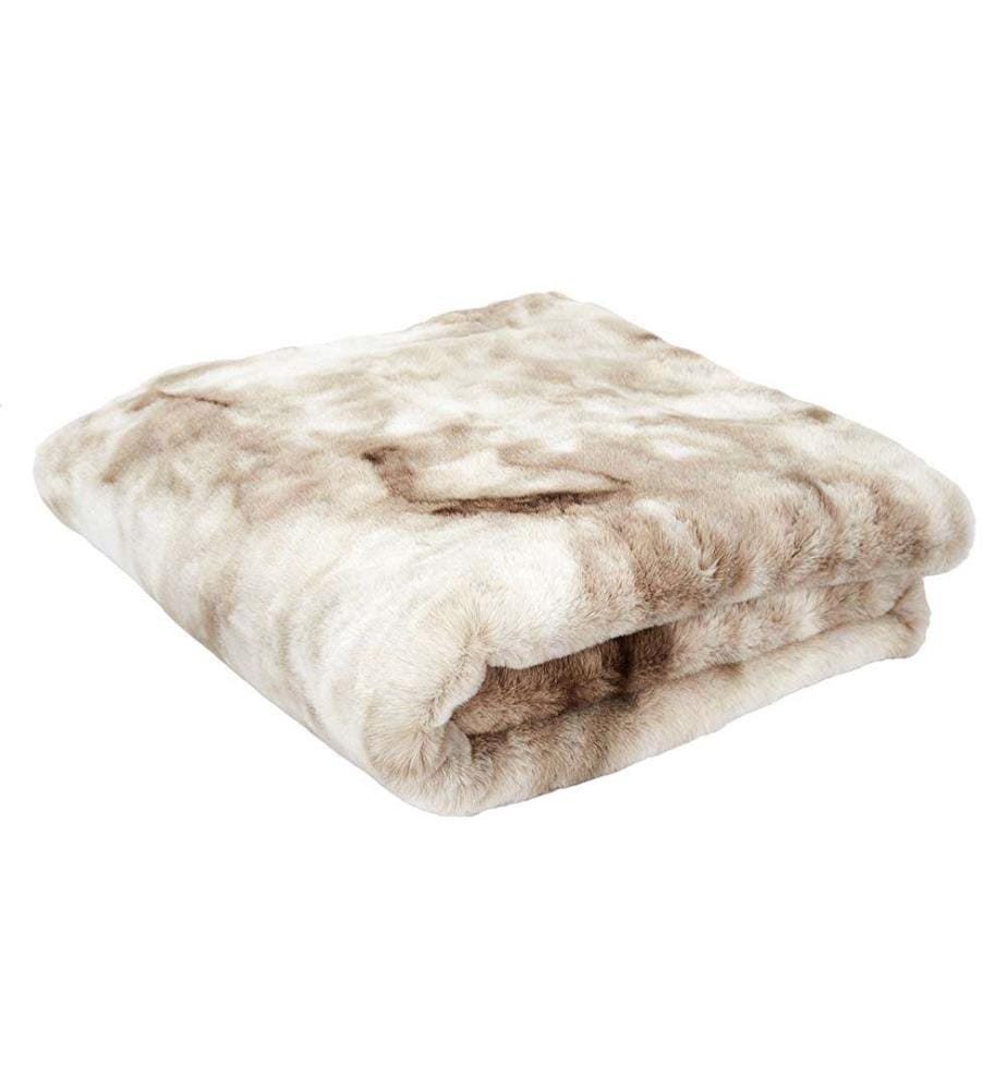 Plaid Pelzimitat Opulence Braun 140x200 cm | DeinDeal