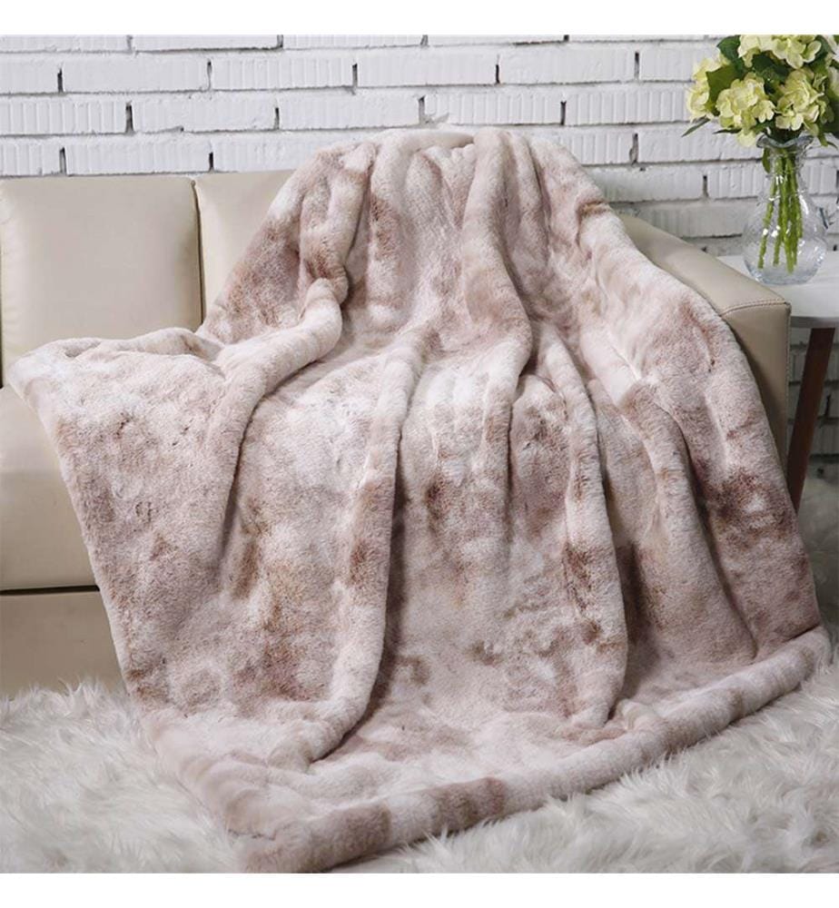 Plaid Pelzimitat Opulence Braun 140x200 cm | DeinDeal