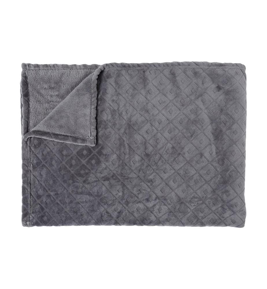 Throw Embosse Grey 140 x 200 cm | DeinDeal
