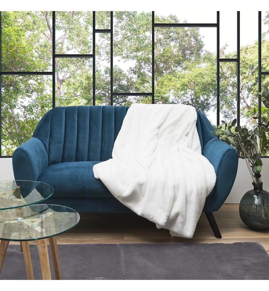 Plaid Pelzimitat Opulence Ecru 120 x 150 cm | DeinDeal
