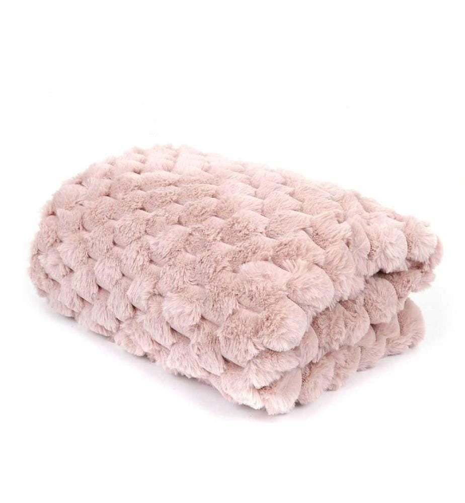 Plaid 'Imit Pelz Opulenz Rosa 120 x 150cm | DeinDeal
