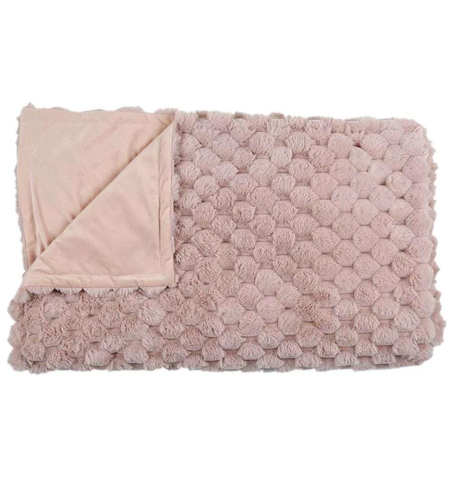 Plaid 'Imit Pelz Opulenz Rosa 120 x 150cm | DeinDeal