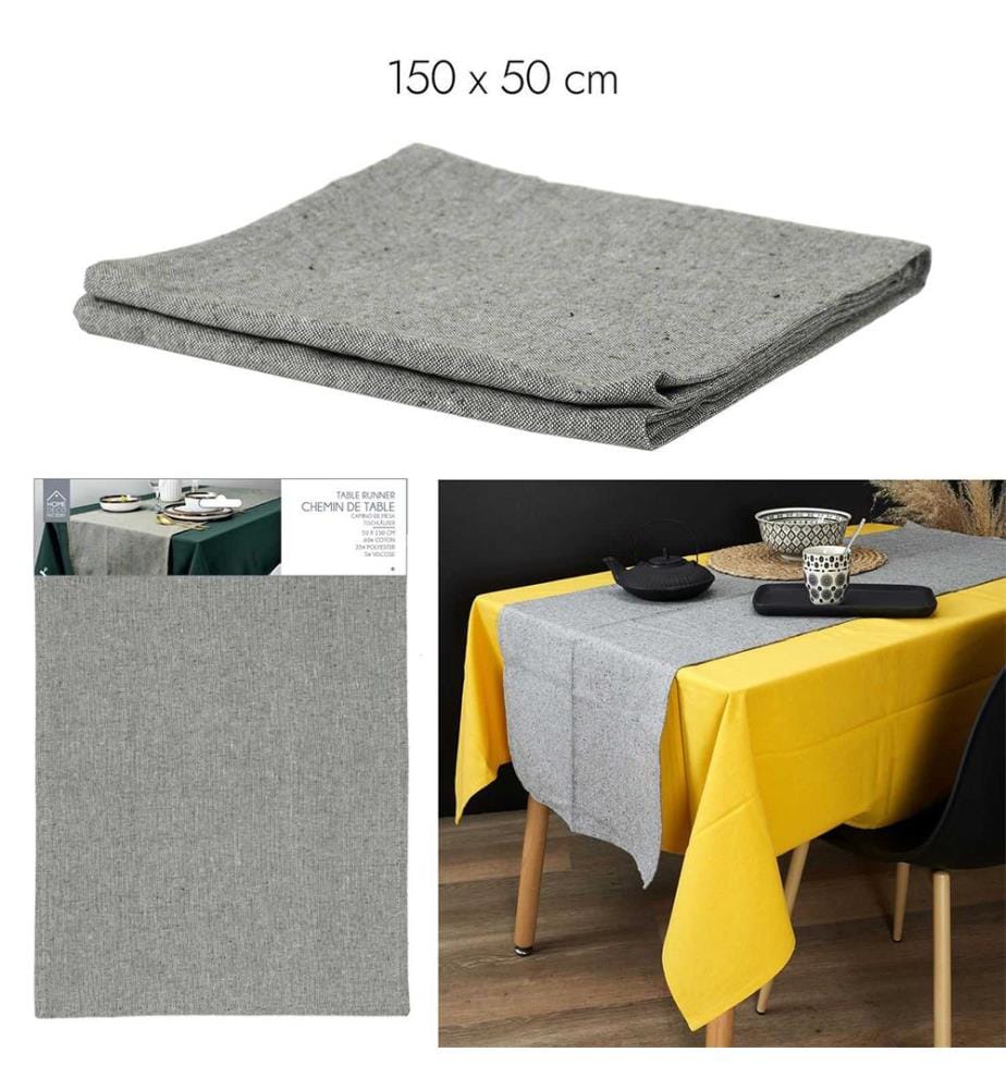 Chemin de Table en Coton 150 x 150 cm - Vert Oli… | DeinDeal