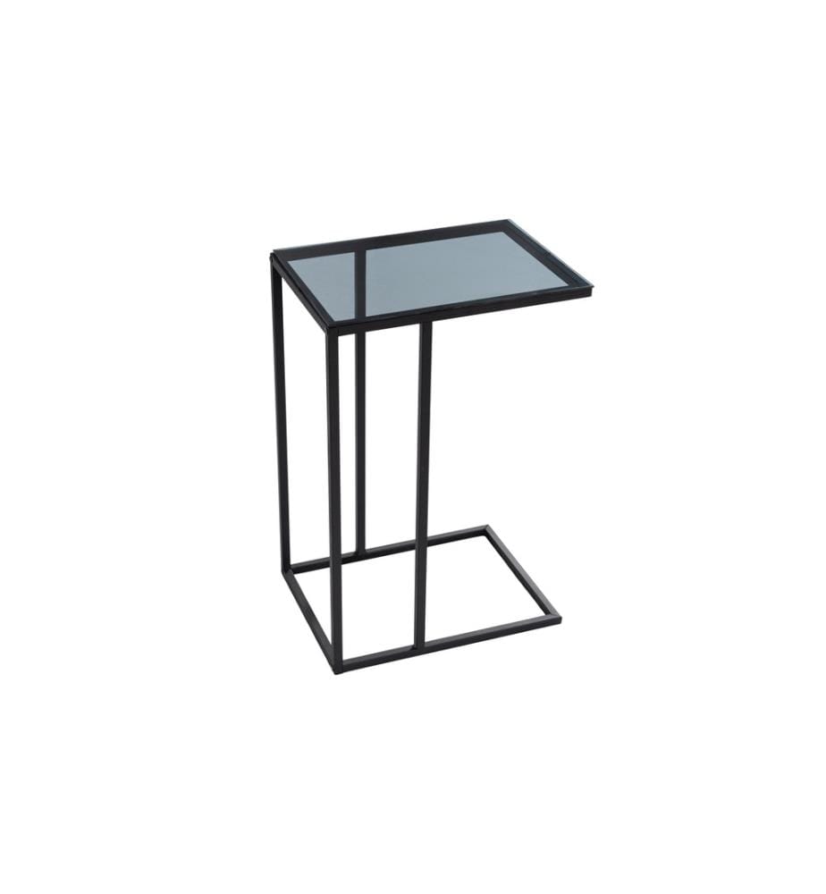 KALUNE DESIGN Side Table, Black, Smoked Glass, M… | DeinDeal