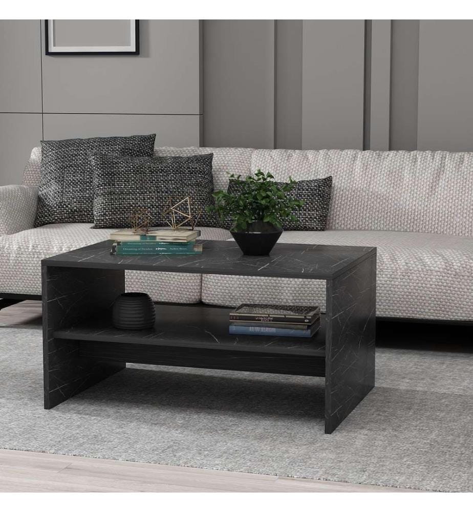 Woody Fashion Apollon Coffee Table - Black Marble | DeinDeal