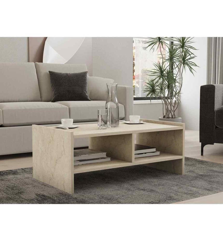Woody Fashion Pera Coffee Table - Travertine | DeinDeal