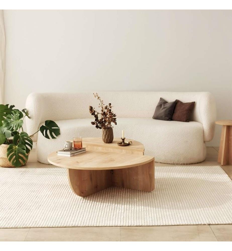 Homitis Coffee Table, Sapphire Oak, Melamine Coa… | DeinDeal