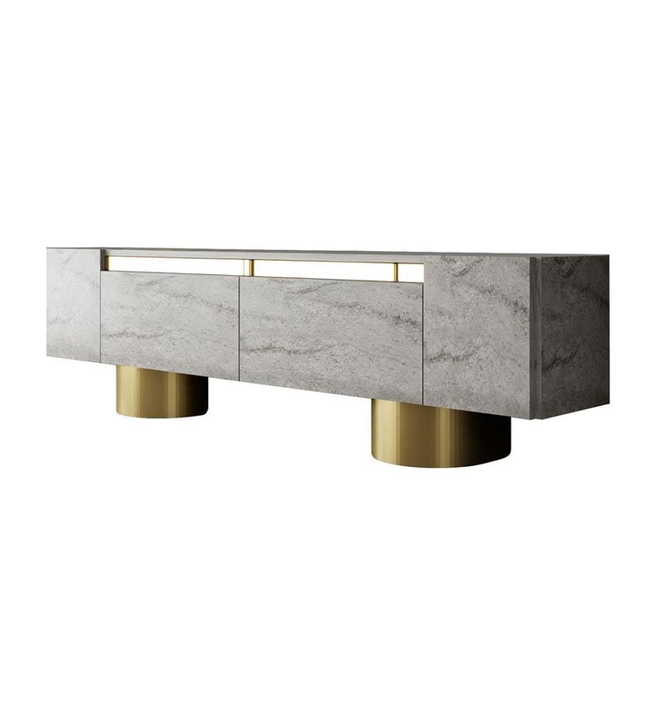 Homitis TV Stand - Travertine Gold | DeinDeal