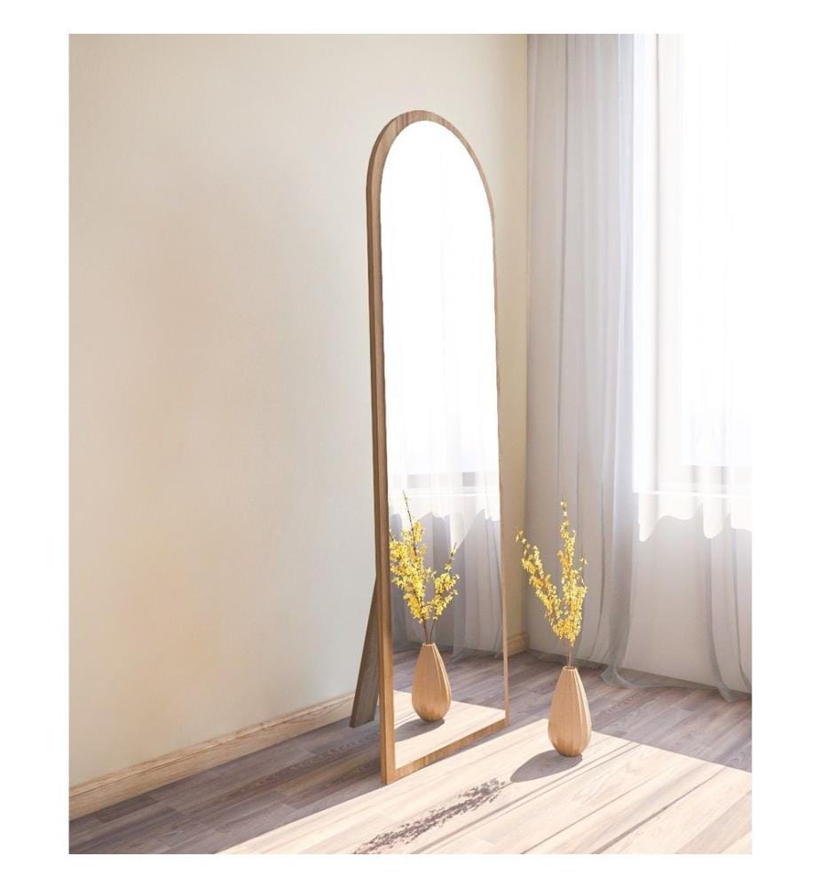 KALUNE DESIGN Mirror, Walnut, MDF, Oval Pier Gla… | DeinDeal