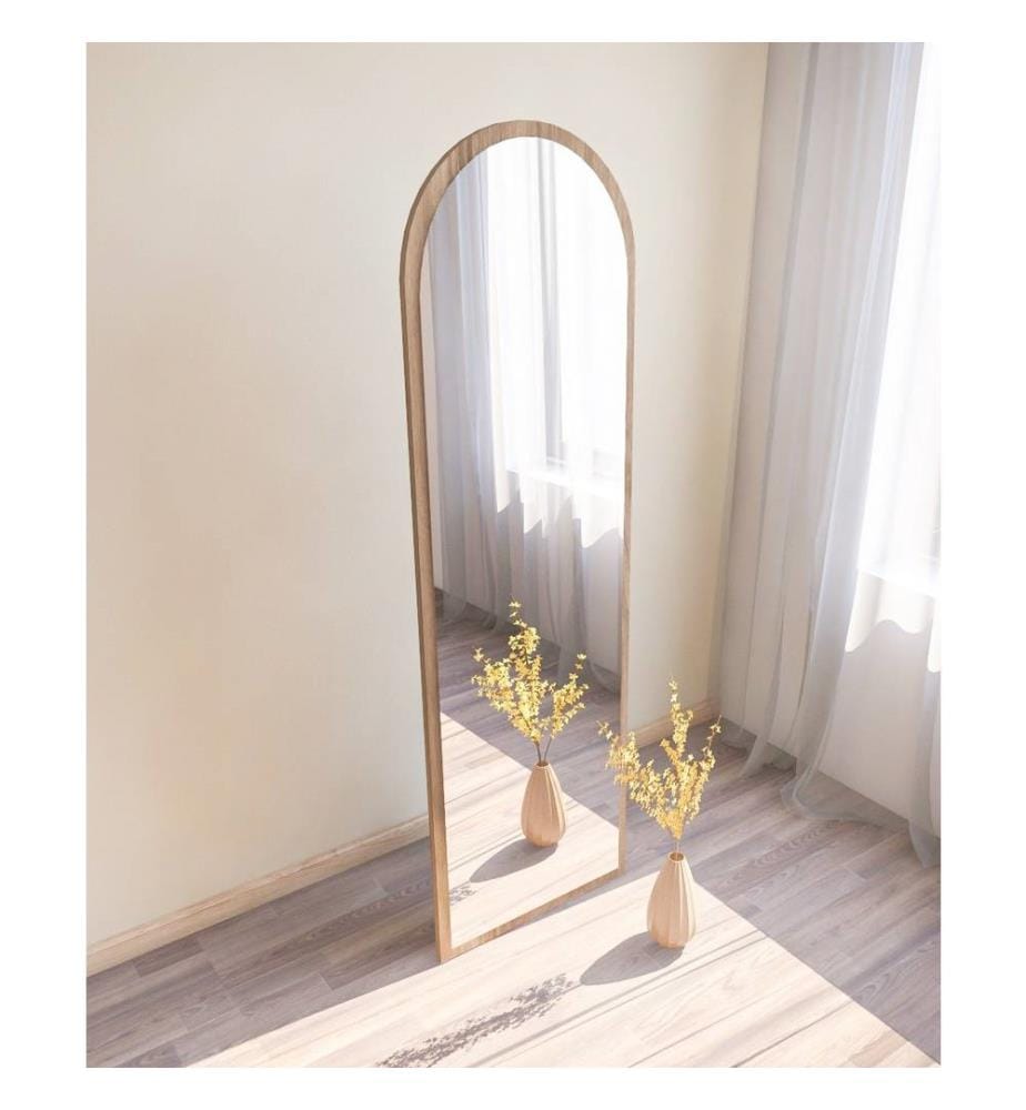 KALUNE DESIGN Mirror, Walnut, MDF, Oval Pier Gla… | DeinDeal