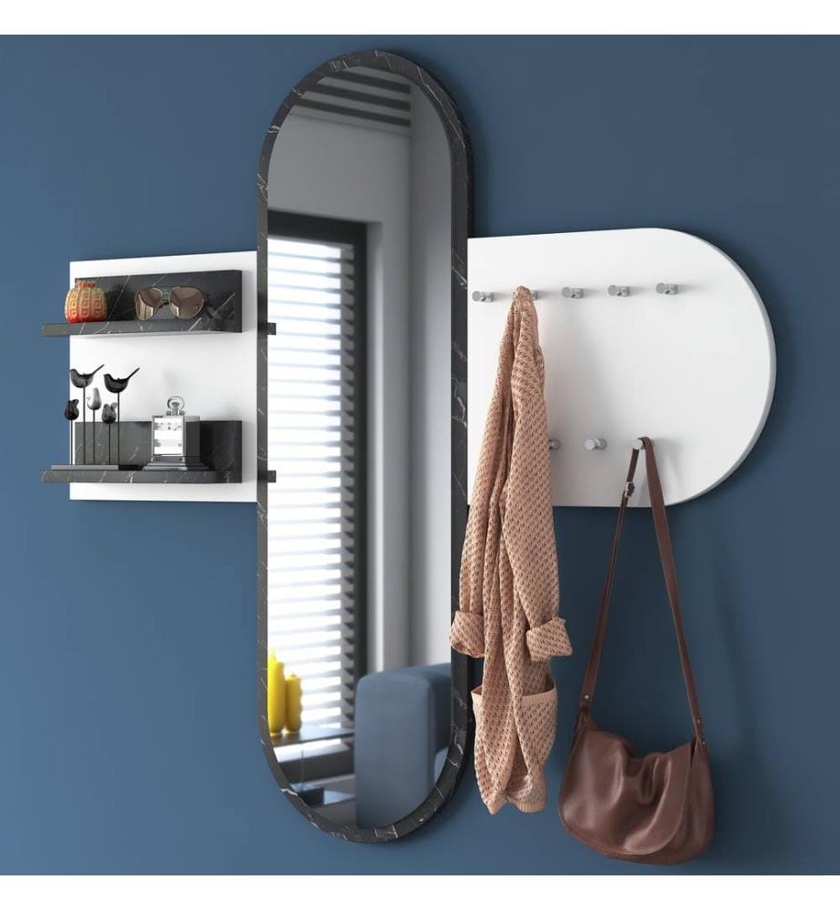 Support pour hall, Blanc, panneau de particules … | DeinDeal