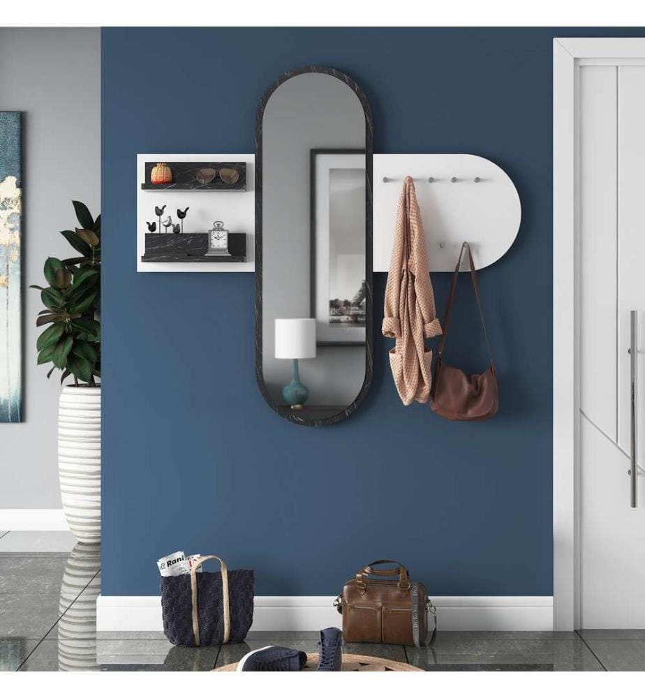 Support pour hall, Blanc, panneau de particules … | DeinDeal