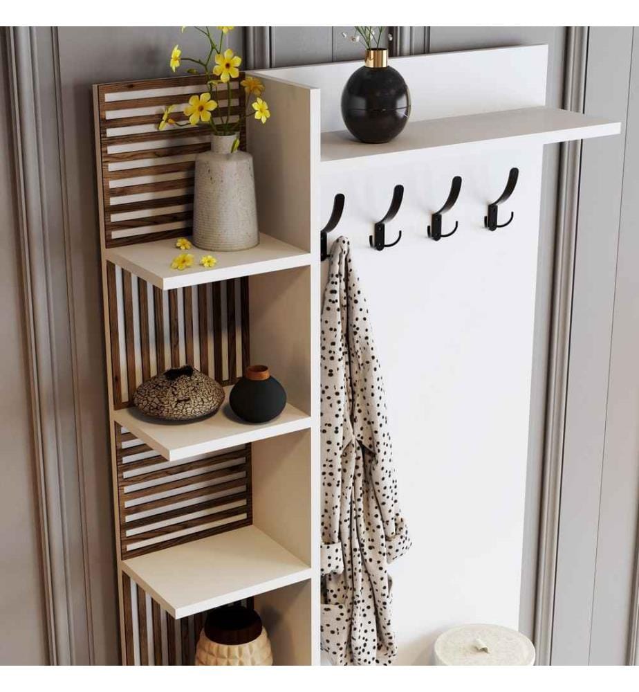 KALUNE DESIGN Hall Stand, White, Melamine Coated… | DeinDeal