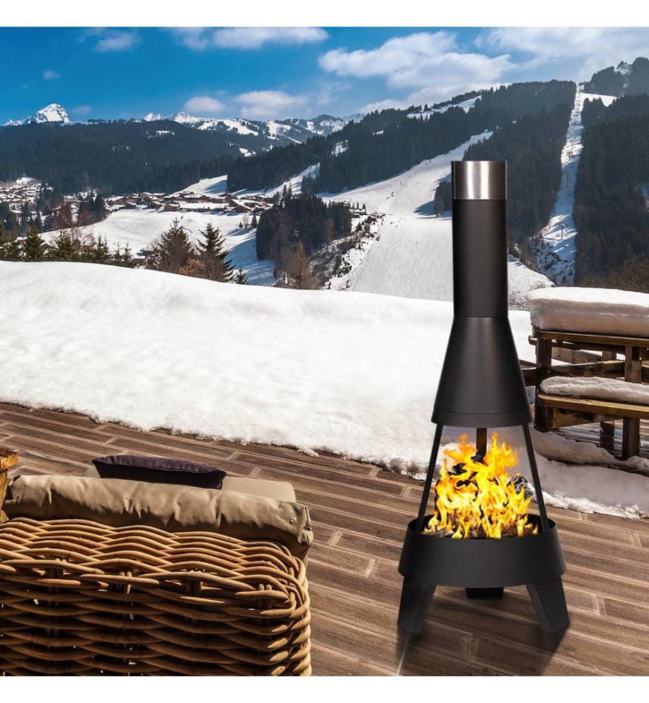 Inkazen Capri Metal Fireplace Brazier - Black | DeinDeal