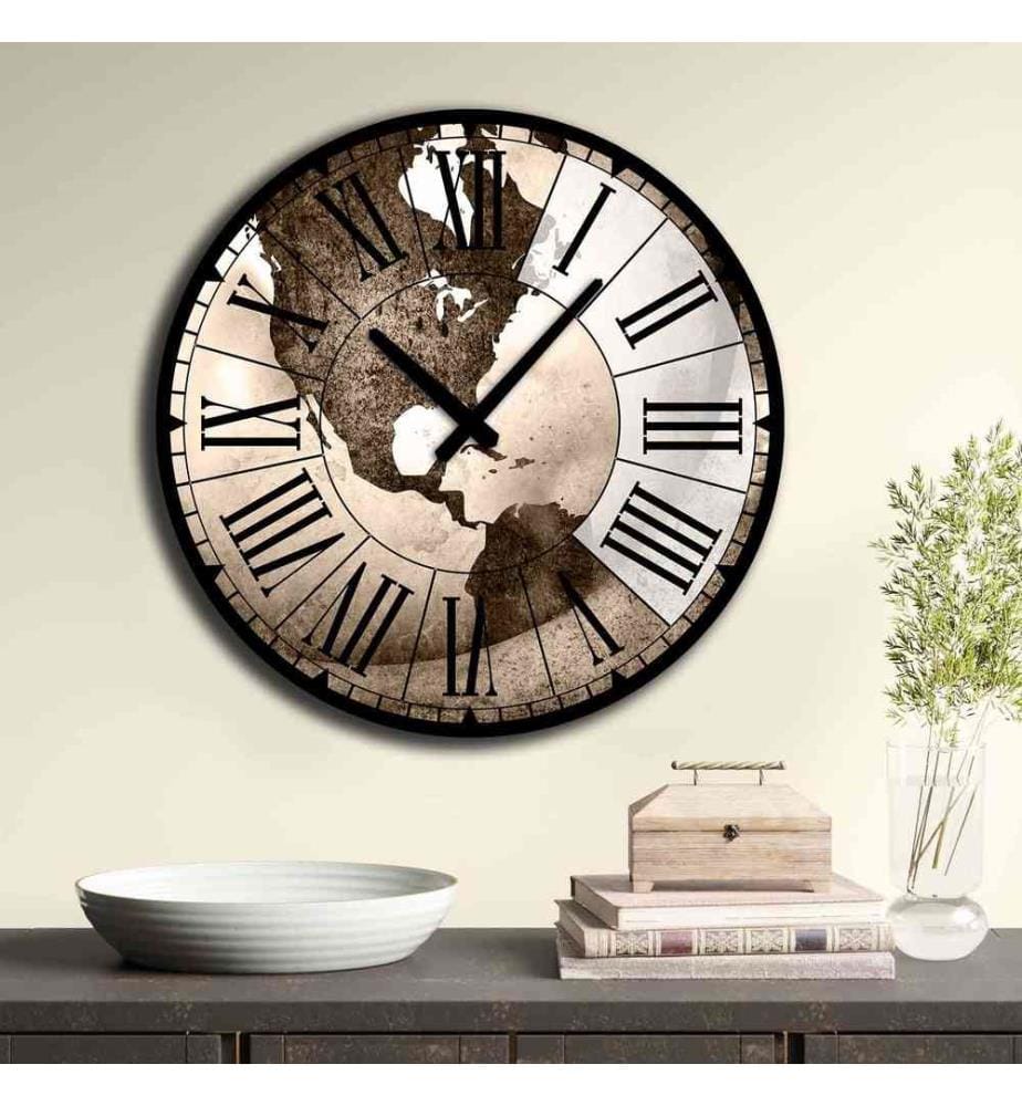 Wallity Decorative MDF Clock, Multicolor, MDF | DeinDeal