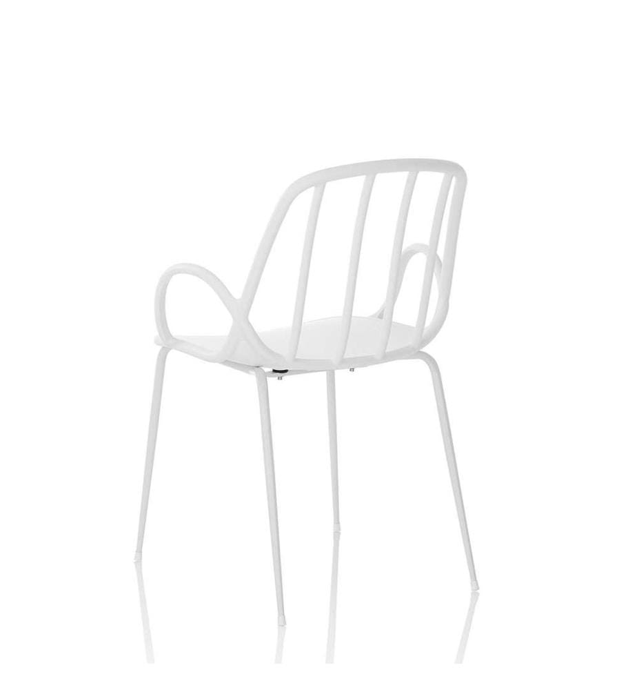 TFT Set of 4 Twine Chairs 56 x 56 x 84 cm - White | DeinDeal