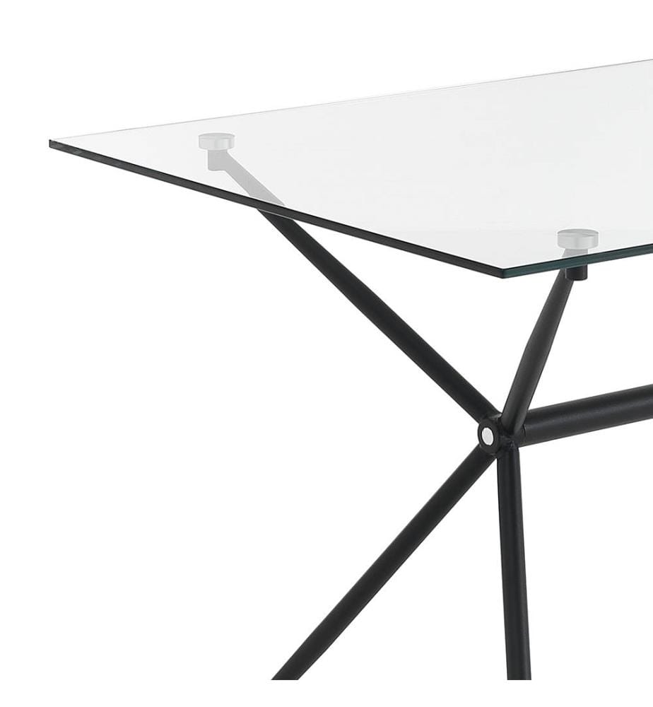 Tomasucci Stick Glass Table - Black and Transpar… | DeinDeal