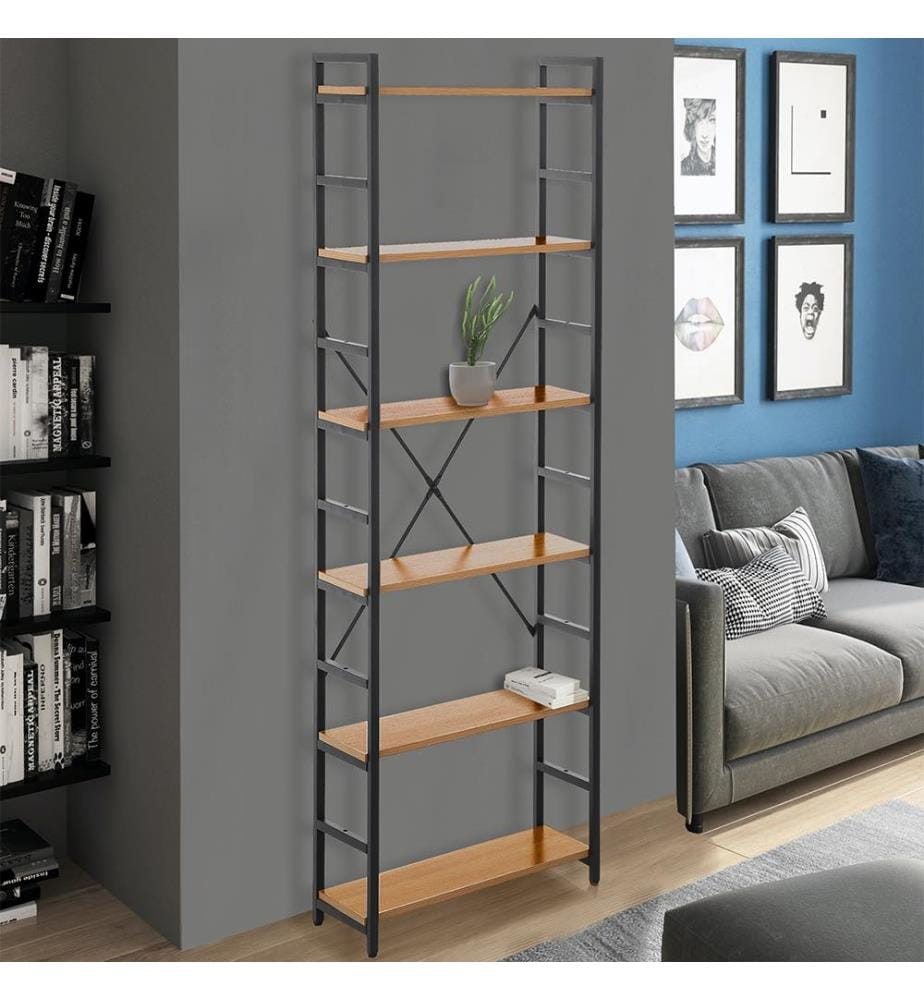 Tomasucci Bookcase Cukin 6 Evo - 185 x 60 x 28 cm | DeinDeal
