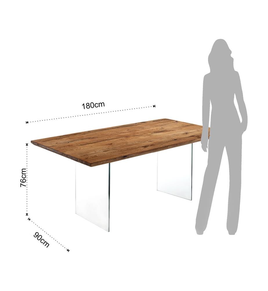 Tomasucci Float table - Brown and Transparent | DeinDeal