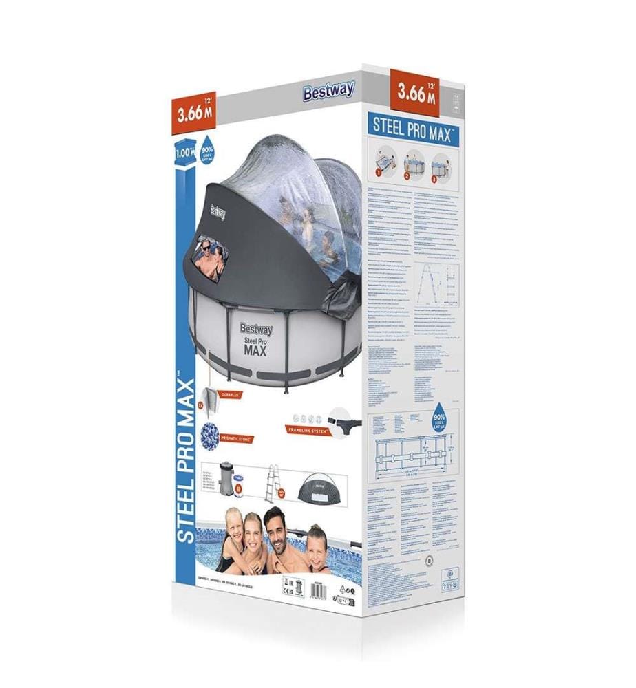 Bestway Steel Pro Max Pool with Enclosure - 366 … | DeinDeal