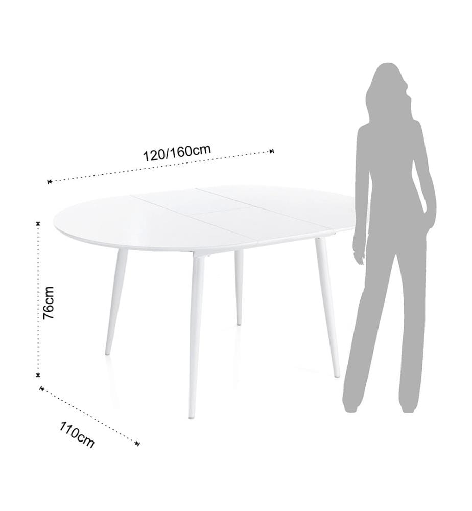 Tomasucci Astro Extensible Table - White | DeinDeal