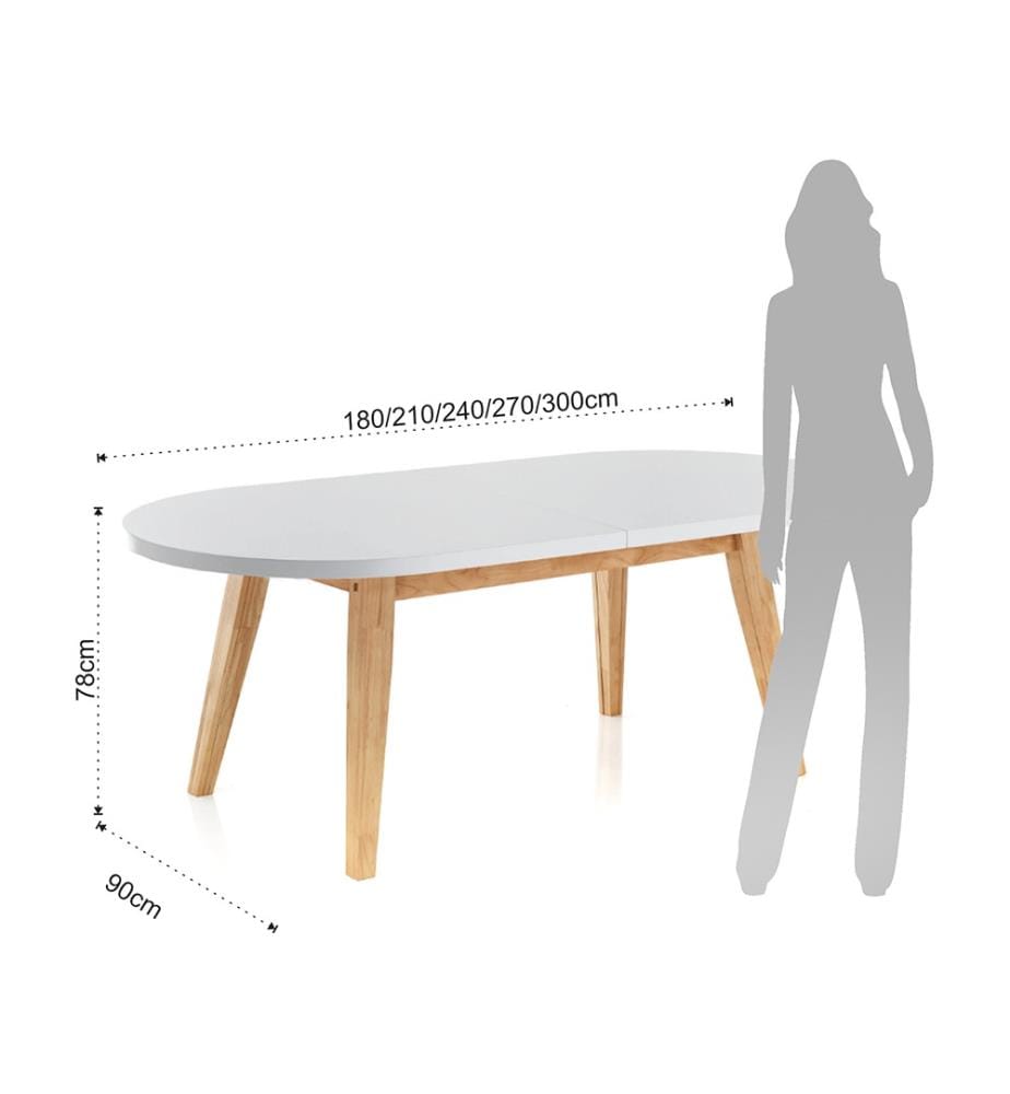 Tomasucci Joker Extensible Table - White and Lig… | DeinDeal